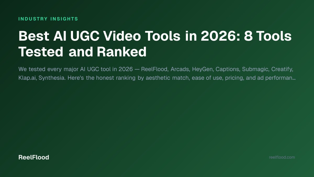 Best AI UGC Video Tools in 2026: 8 Tools Tested and Ranked | ReelFlood